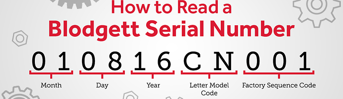 How to Find & Read a Blodgett Serial Number | Parts Town